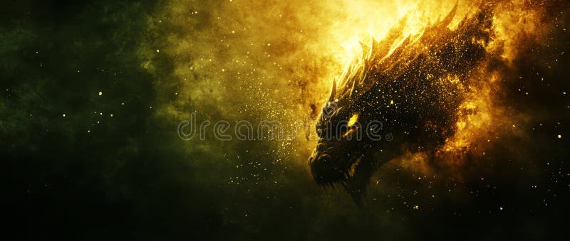 Marble Artwork of a Chinese Dragon, Highlighted with White Outlines ...