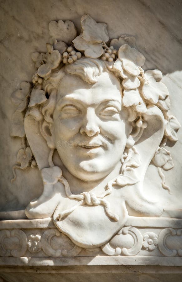 Marble Bacchus stock image. Image of ancient, ornament - 50981661