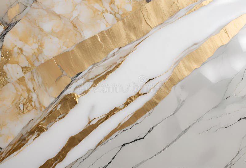 Marble Background with White and Gold Veining.AI Generated Stock ...