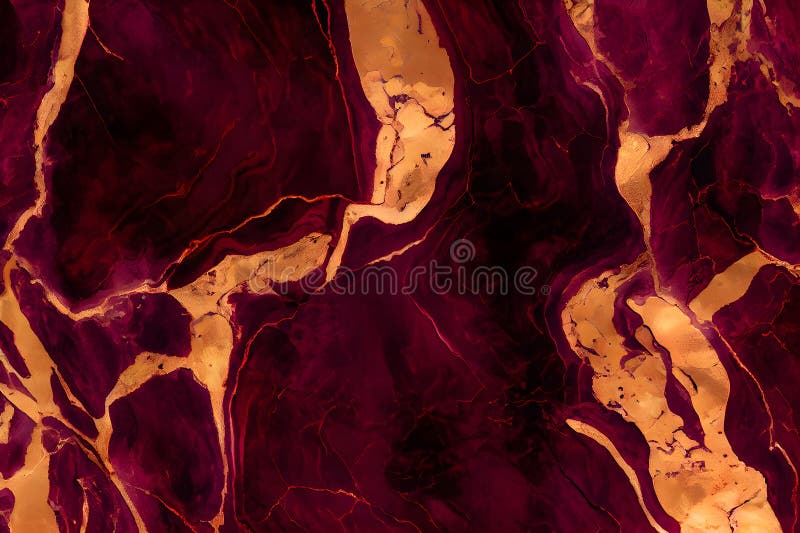 Marble Background, Maroon and Gold Colour Stock Illustration ...