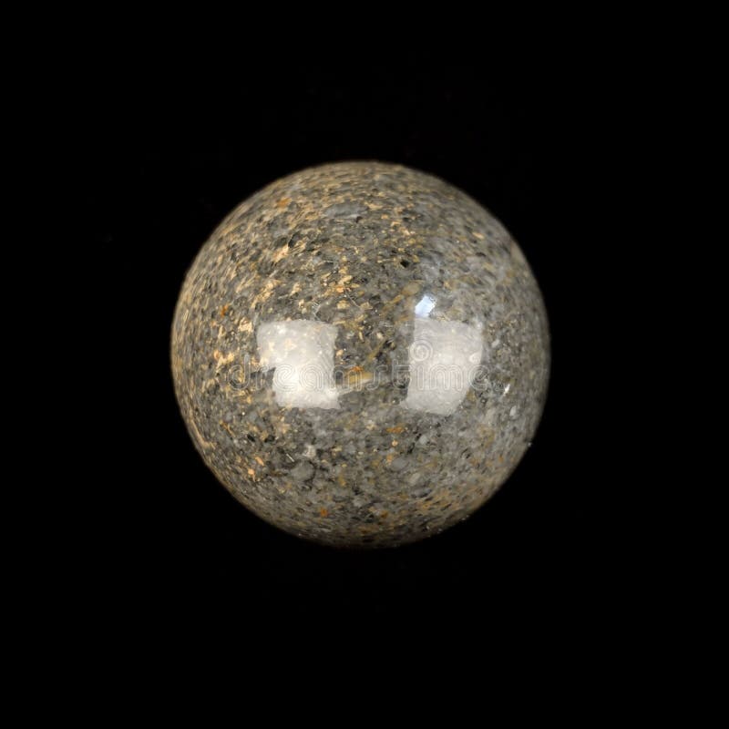 Marble Ball on a Black Background. Stock Image - Image of brown, clean ...