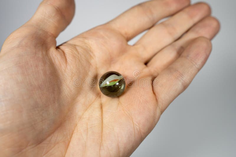 Marble Ball in Hand Playing Marbles Childhood Stock Image - Image of ...