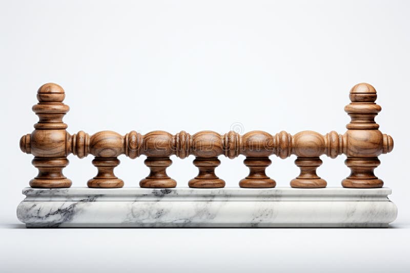 Marble Baluster on White Background Stock Illustration - Illustration ...