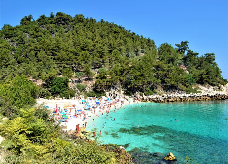 Marble Beach Greece - Perfect Place Editorial Stock Photo - Image of ...