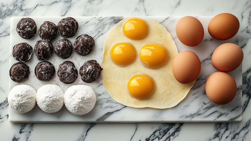 Marble Board, Eggs, Sweets, Yolks, Baking Stock Image - Image of dinner ...