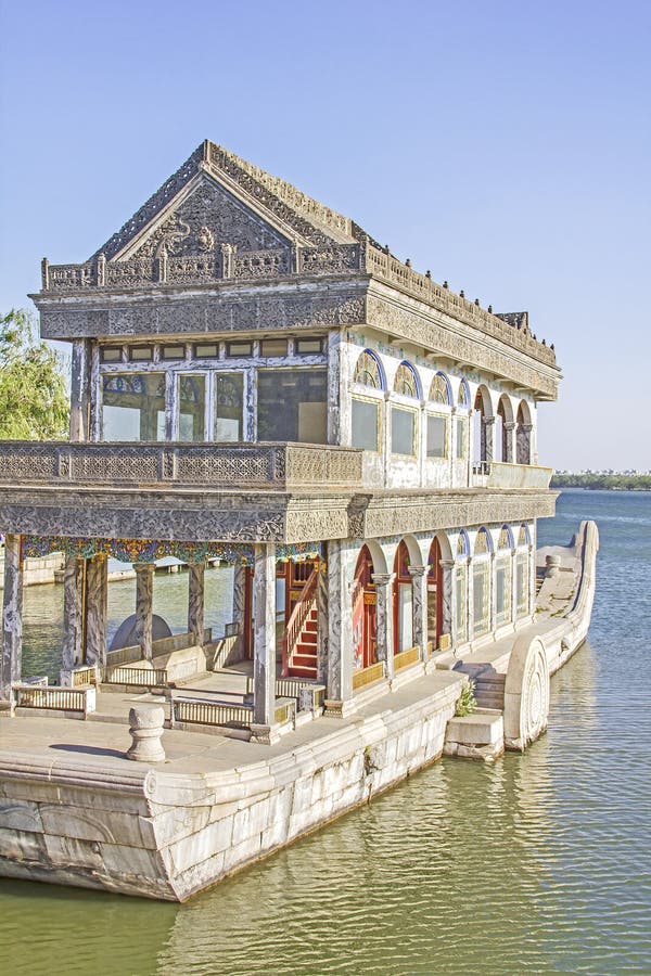 The Marble Boat of Purity and Ease, Summer Palace Stock Photo - Image ...