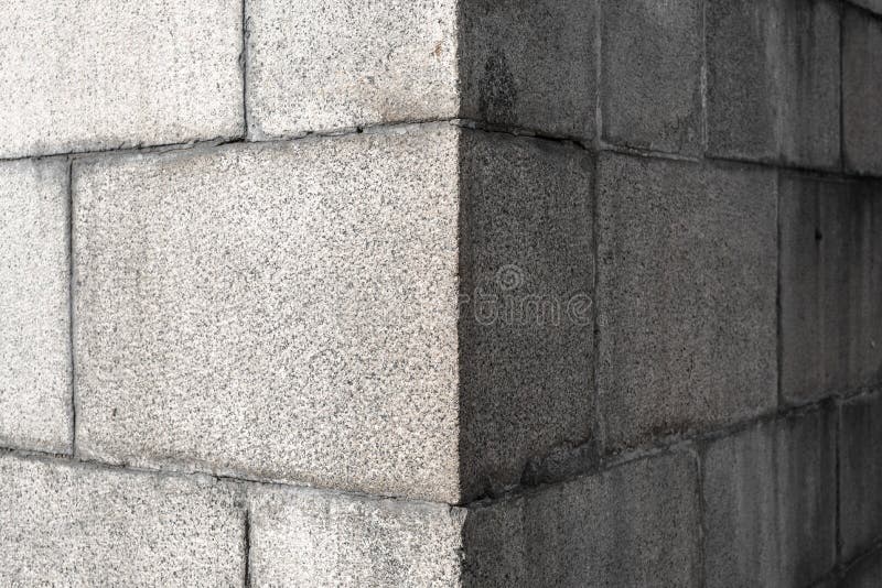 Marble Bricks Edge of Wall Two Side Concept Copy Space Stock Image ...