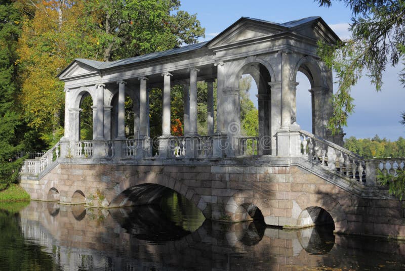 The Marble Bridge stock image. Image of marble, tsarskoye - 27302557