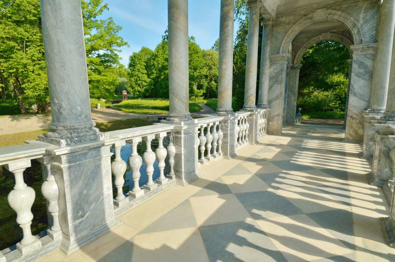 Marble bridge on the lake. stock photo. Image of pillar - 95158038