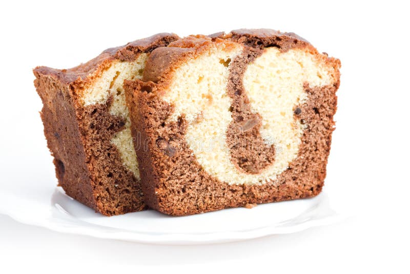 Marble Cake Bake Sweet Dessert Stock Photo - Image of plate, cooking ...