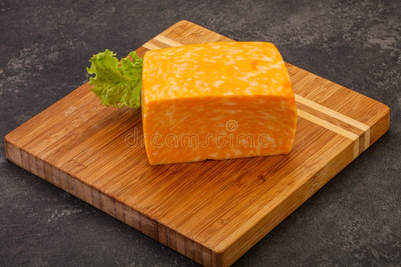 Marble Cheese Brick Over Board Stock Image - Image of product, food ...