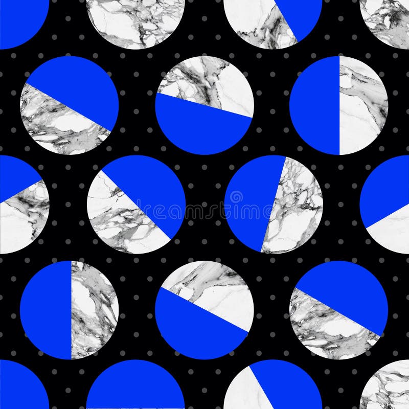 Marble Circles Seamless Pattern Stock Illustration - Illustration of ...
