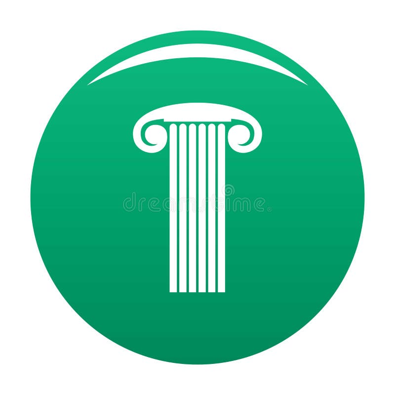 Marble Column Icon Vector Green Stock Vector - Illustration of marble ...