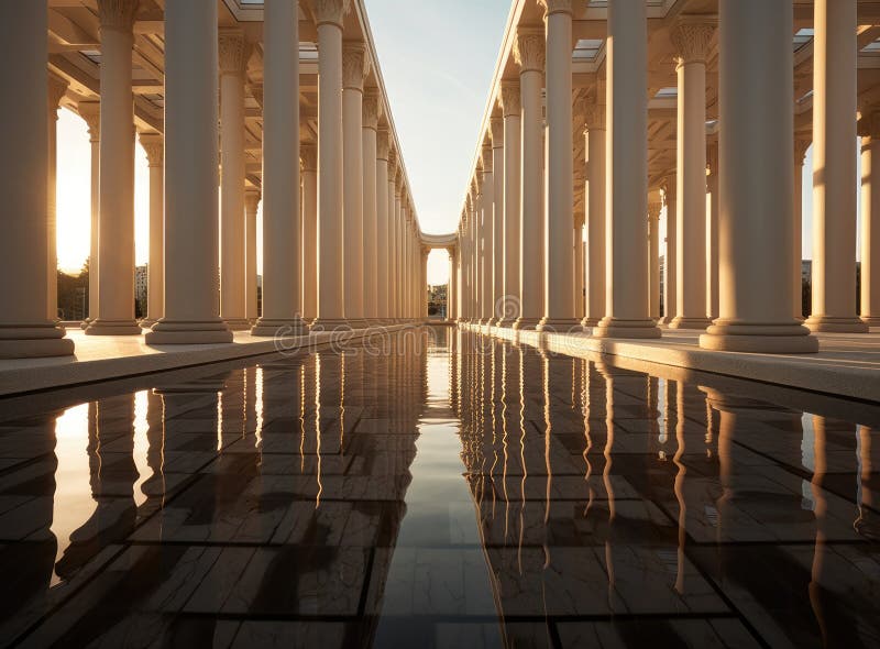 Marble Columns of Academy of Athens Created with Generative AI ...