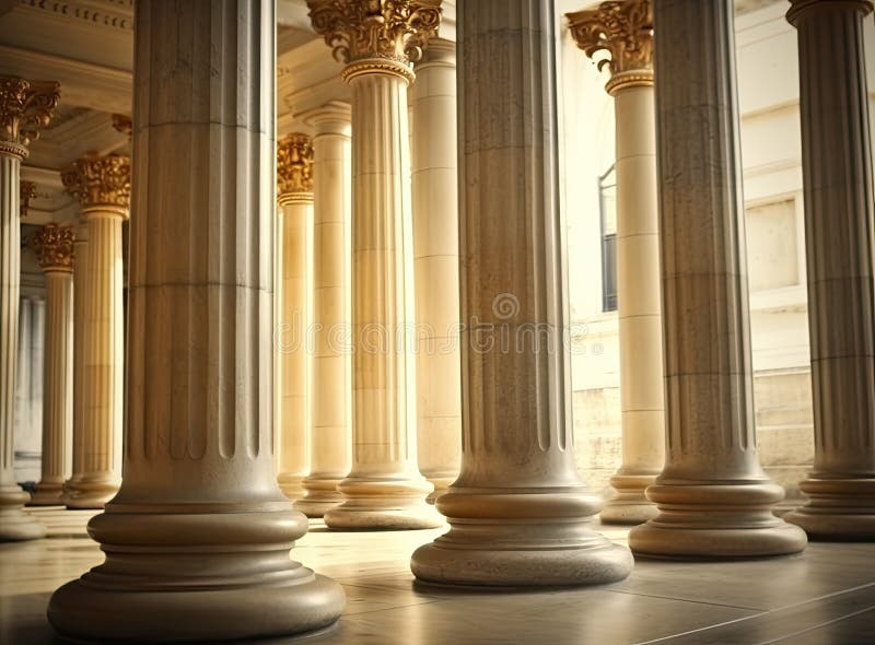 Marble Columns of Academy of Athens Created with Generative AI ...