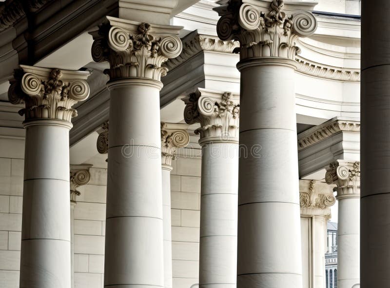 Marble Columns of Academy of Athens Created with Generative AI ...