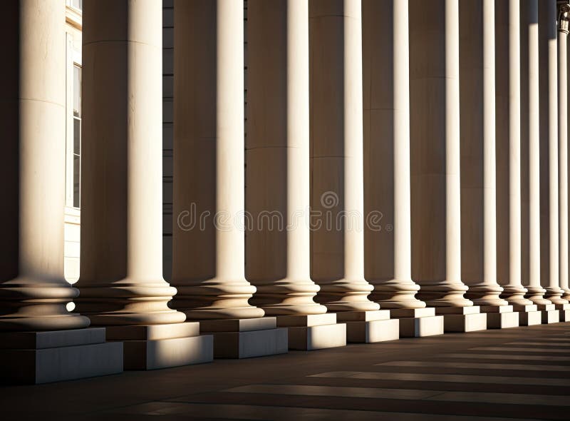 Marble Columns of Academy of Athens Created with Generative AI ...