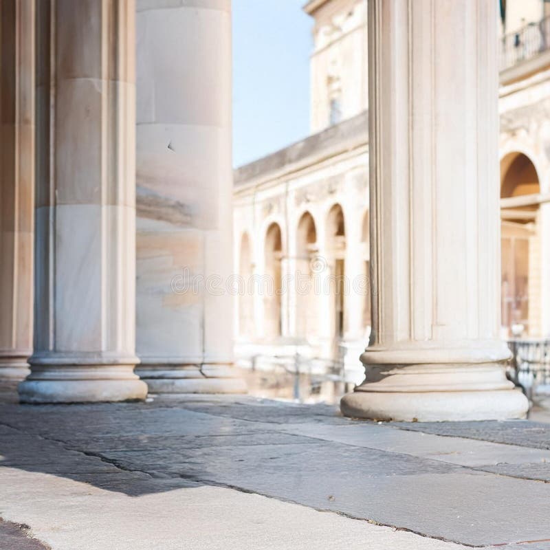 Marble Columns in Neo-renaissance Style, AI Generated Stock ...