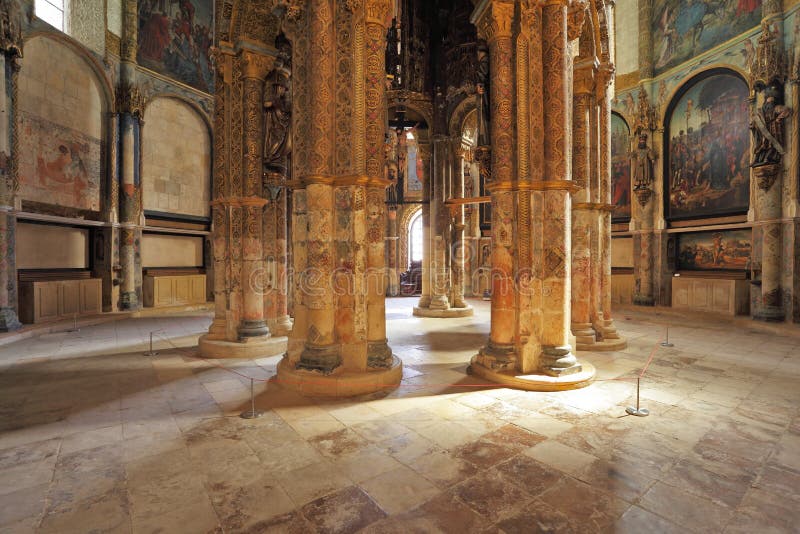 Marble Columns Support the Ceiling in the Main Hall Stock Image - Image ...