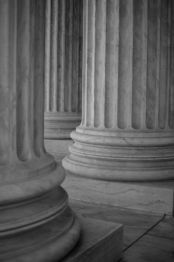 Columns in the US Supreme Court Stock Image - Image of washington ...