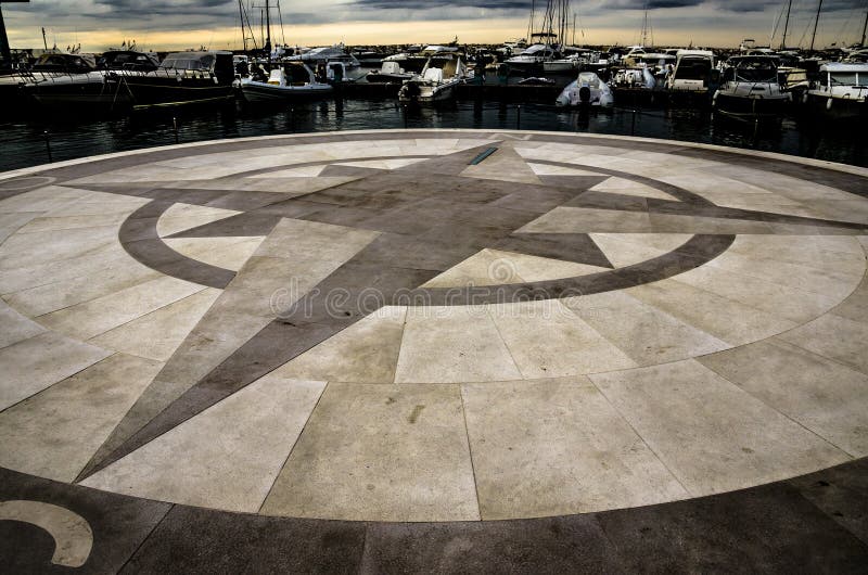 Marble compass rose stock photo. Image of orientation - 115300680