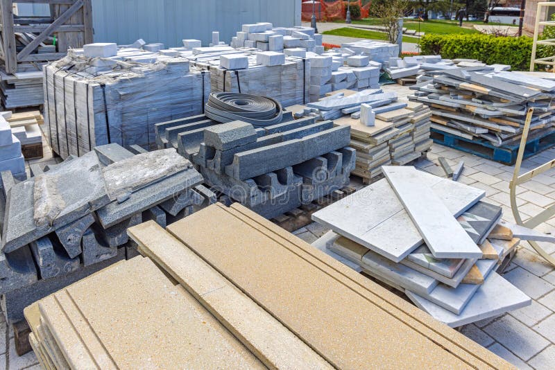 Marble Construction Material Stock Image - Image of industrial, stacked ...