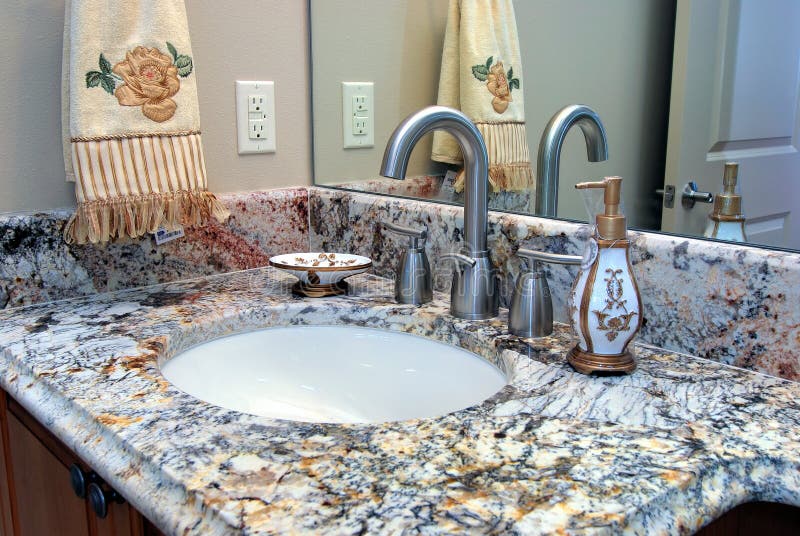 Marble Counter stock photo. Image of wood, luxury, sink - 2126438