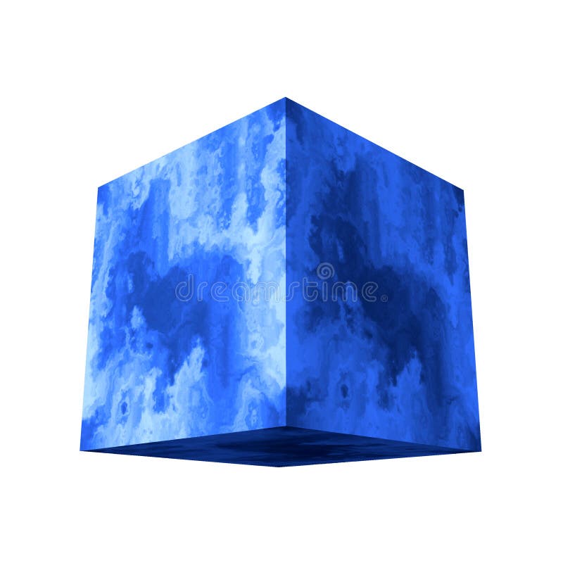 Marble cube stock illustration. Illustration of blue, stone - 6689148