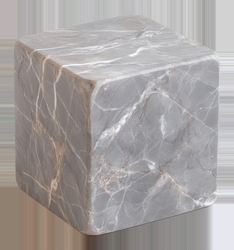 Marble Cube with Natural Veining, Minimalist Design. Modern Decor and ...