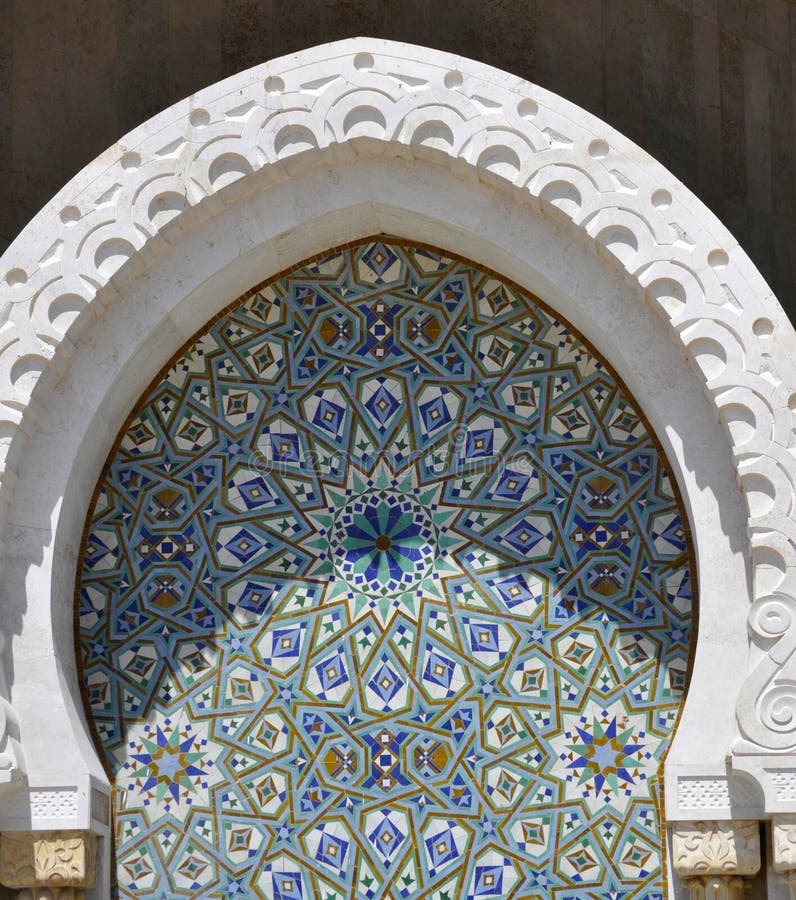 Marble Design on Hassan II Mosque,Casablanca Stock Photo - Image of ...
