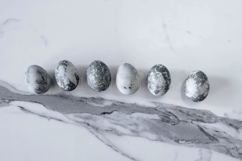Marble Easter Eggs Marble Background. Gray. Happy Easter. Stock Image ...