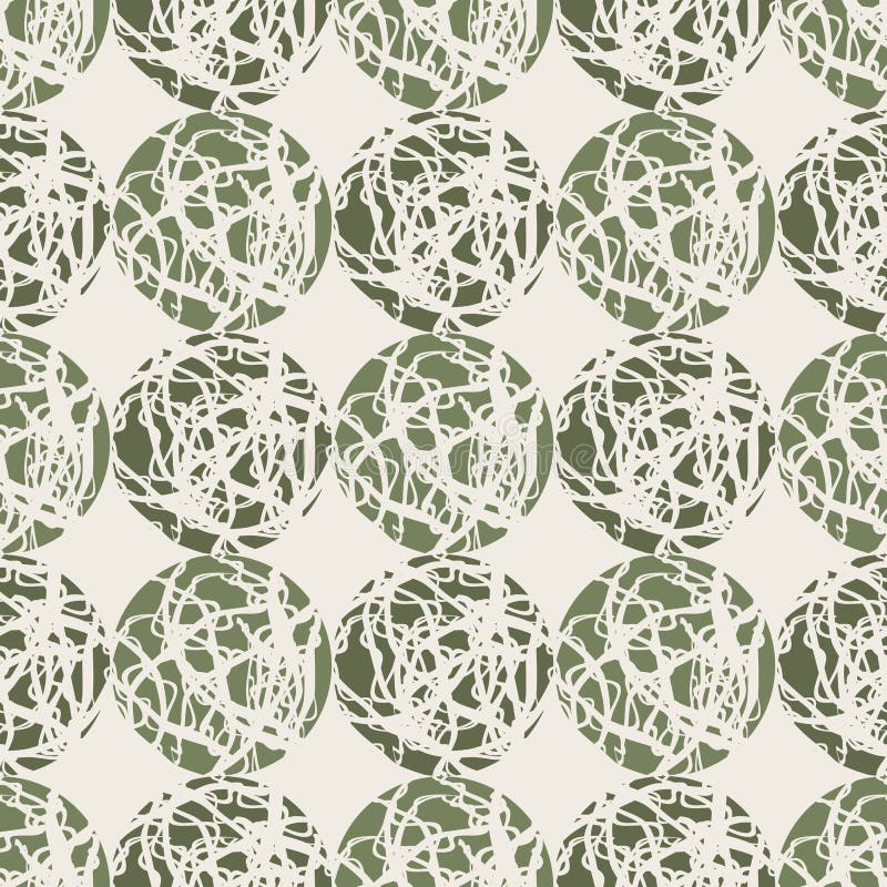 Marble Effect Circles Vector Seamless Pattern Background. Geometric ...