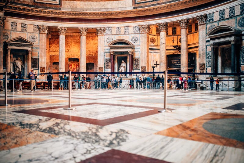 Marble Floor in Pantheon in Rome, Italy. Editorial Stock Image - Image ...