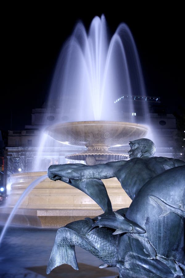 Marble Fountain at night stock image. Image of night, motion - 8908005
