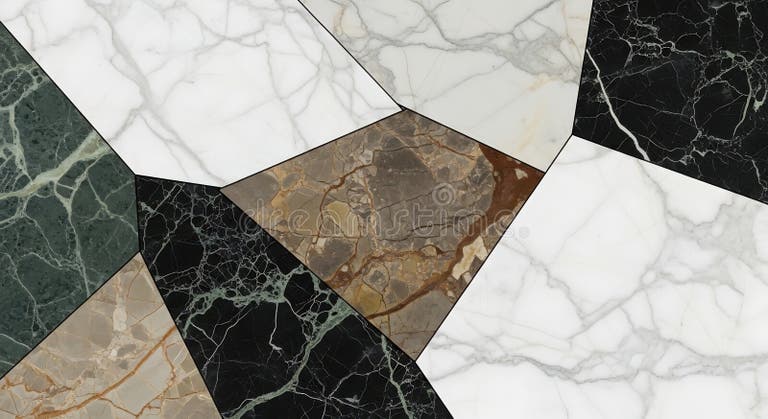 Geometric Marble Tile Pattern Close-up View Stock Illustration ...