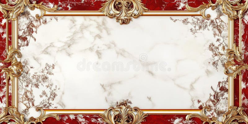 Marble and Gold Frame stock image. Image of decorative - 375414309