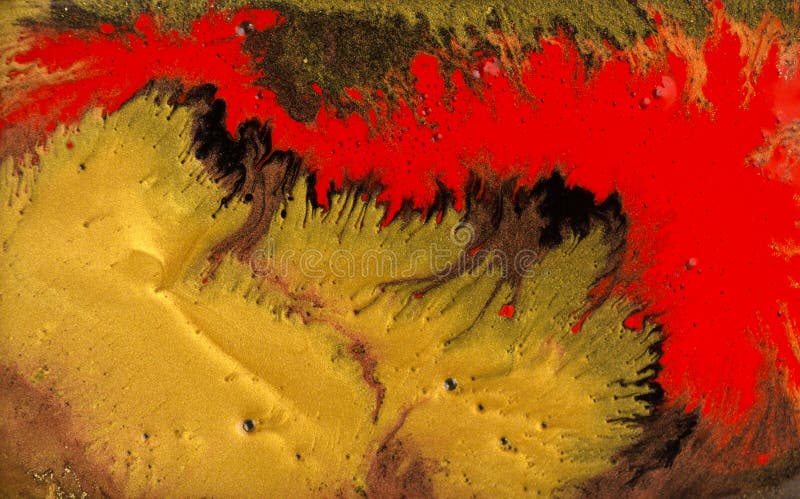 Marble Gold and Red Mixed Ink Pattern. Stock Image - Image of agate ...