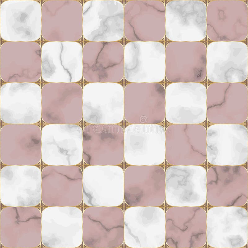 Marble and Golden Asian Geometric Seamless Pattern Stock Vector ...