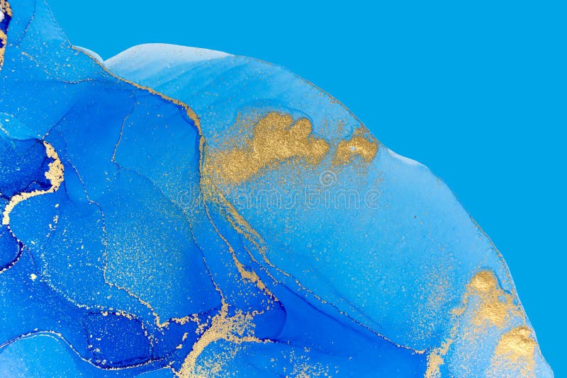 Marble Gradient Dark Blue Abstract Artwork Background. Stock Photo ...