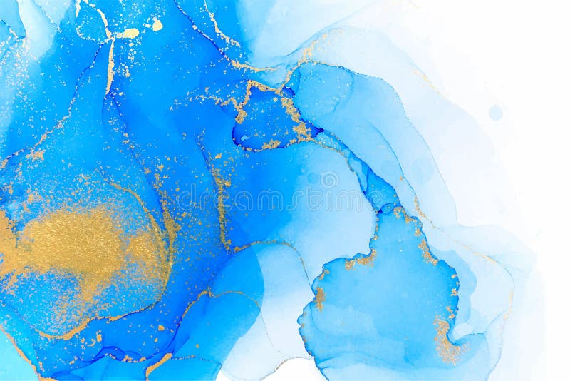 Light Blue and Gold Marble Abstract Vector Background Stock Vector ...