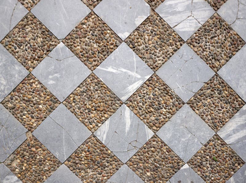 Marble and Gravel Checker Board Pattern Floor Stock Photo - Image of ...