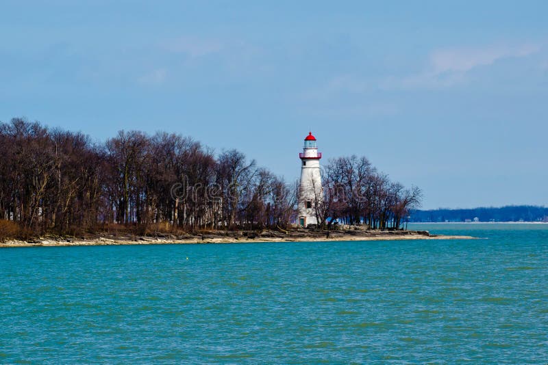 Historic Lighthouse Located in Ohio. Stock Image - Image of historic ...