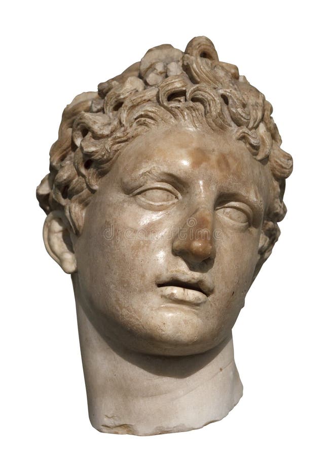Marble head of young man stock image. Image of greek - 187174789