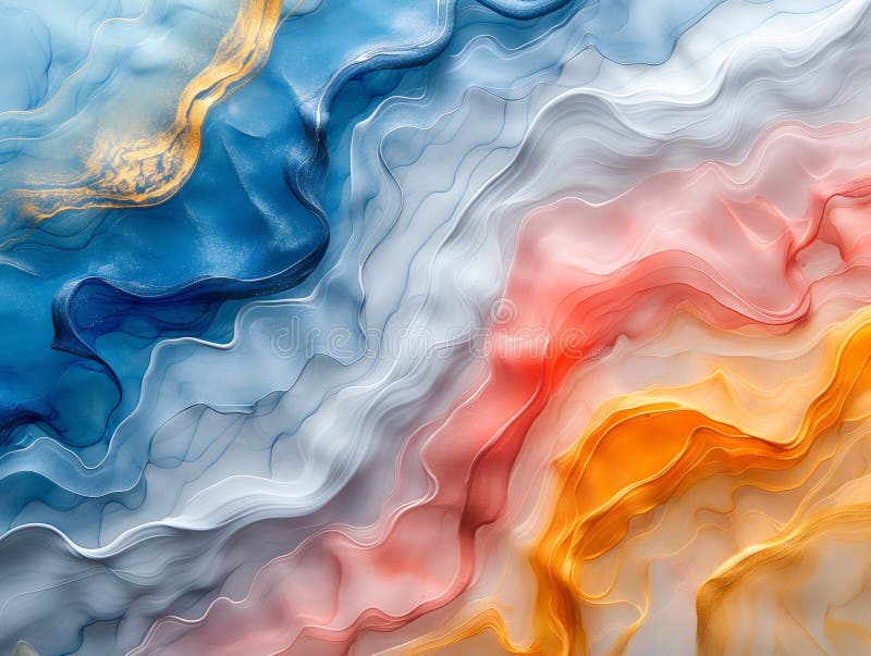 Marble Ink Abstract Art, Alcohol Ink Texture. Fluid Ink Abstract ...