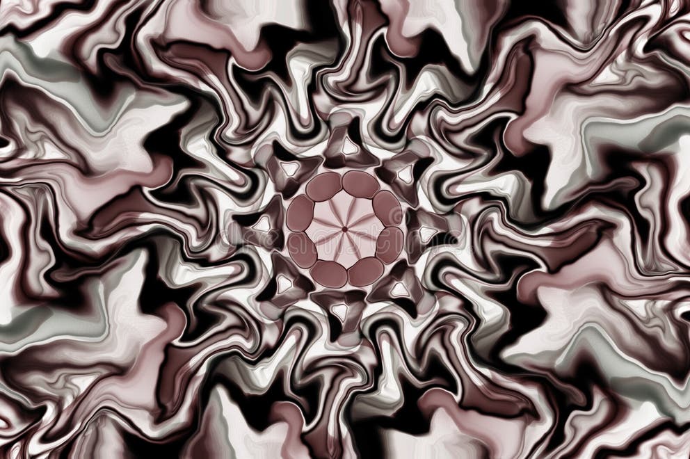 Marble Ink Abstract Art with Complex Symmetry Stock Illustration ...