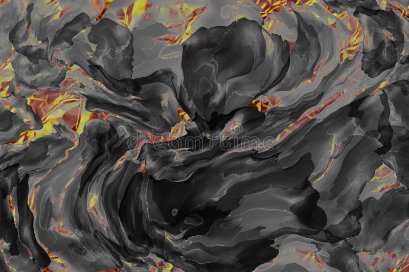 Marble Ink Abstract Art with Dark Smoke and Color Stock Illustration ...