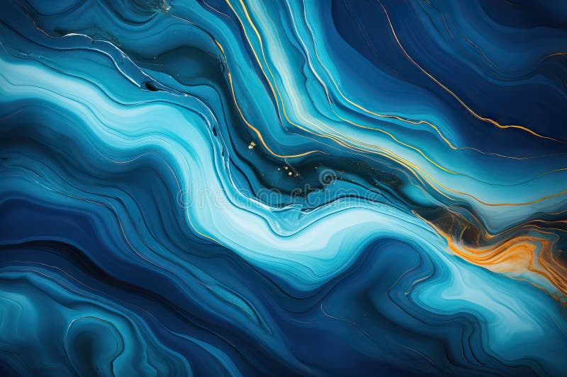 Marble Ink Colorful. Blue Marble Pattern Texture Abstract Background ...