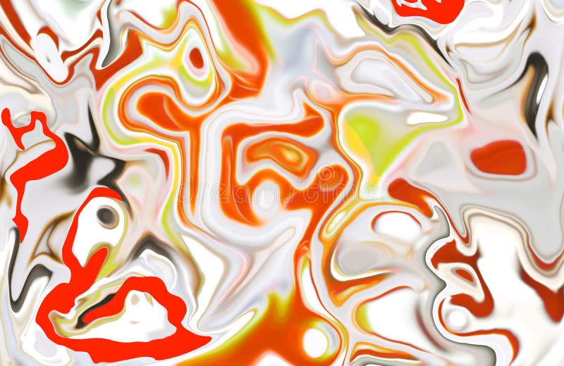 Marble Ink Colorful. Multicolor Marble Pattern of the Blend of Curves ...