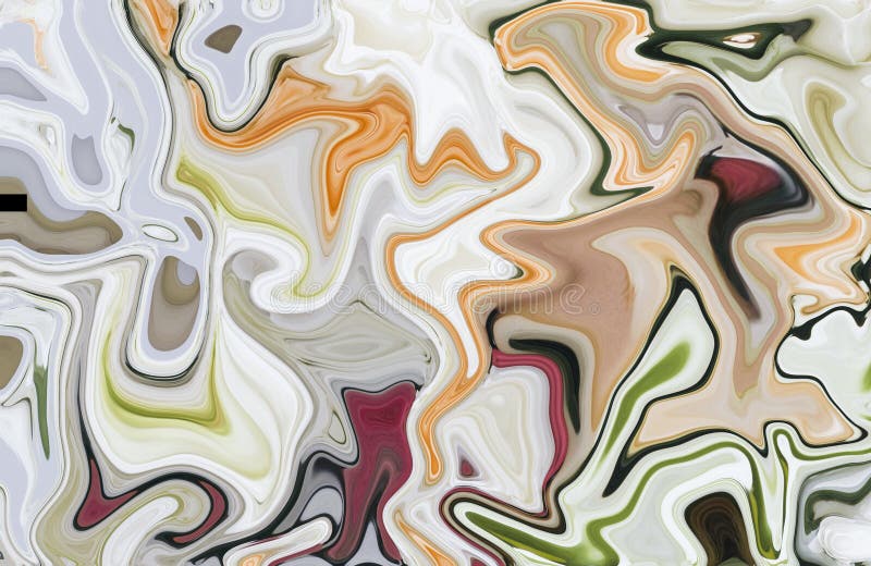 Marble Ink Colorful. Multicolor Marble Pattern of the Blend of Curves ...