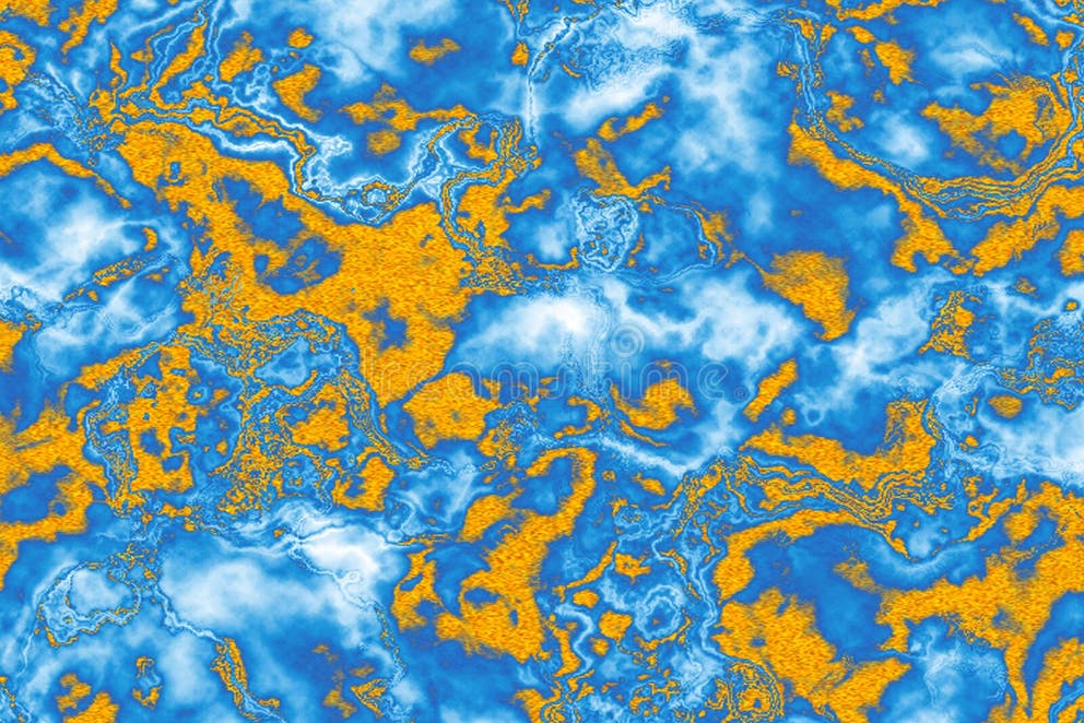 Marble Ink Gold Texture Inkscape Pattern with Light Blue Stock ...